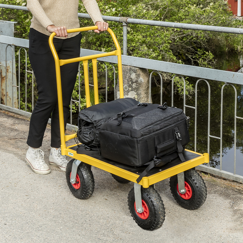 Chariot plateforme - roues pneumatiques - 400 kg - DLV-France